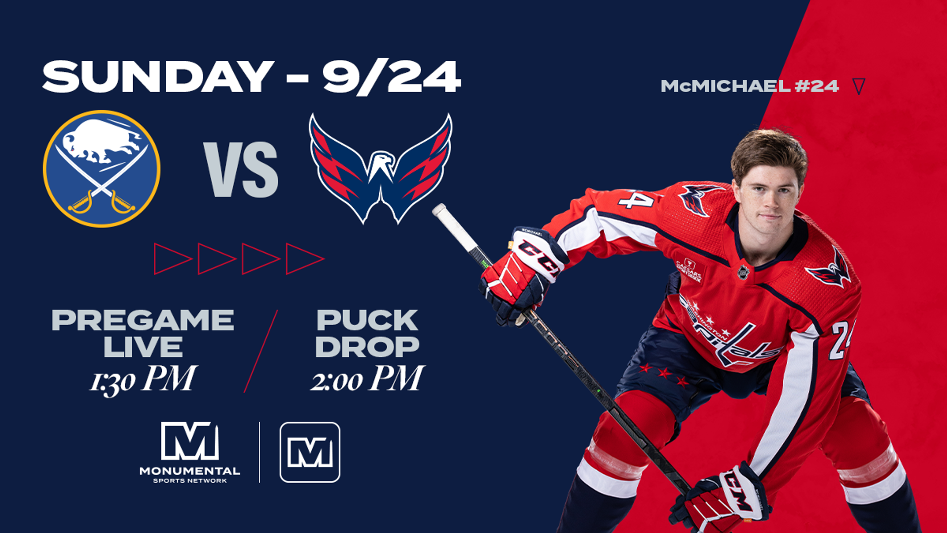 How to watch Washington Capitals’ preseason opener vs. Buffalo Sabres